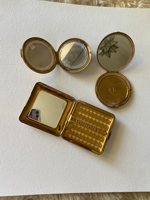 Vintage Compacts and Pen Gold Tone, Enamel, Jeweled,… - Gem