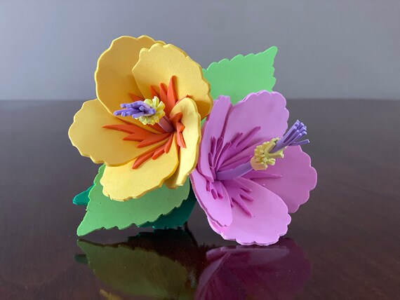 Cut Out Foam Hibiscus Flower Printable Template | Etsy