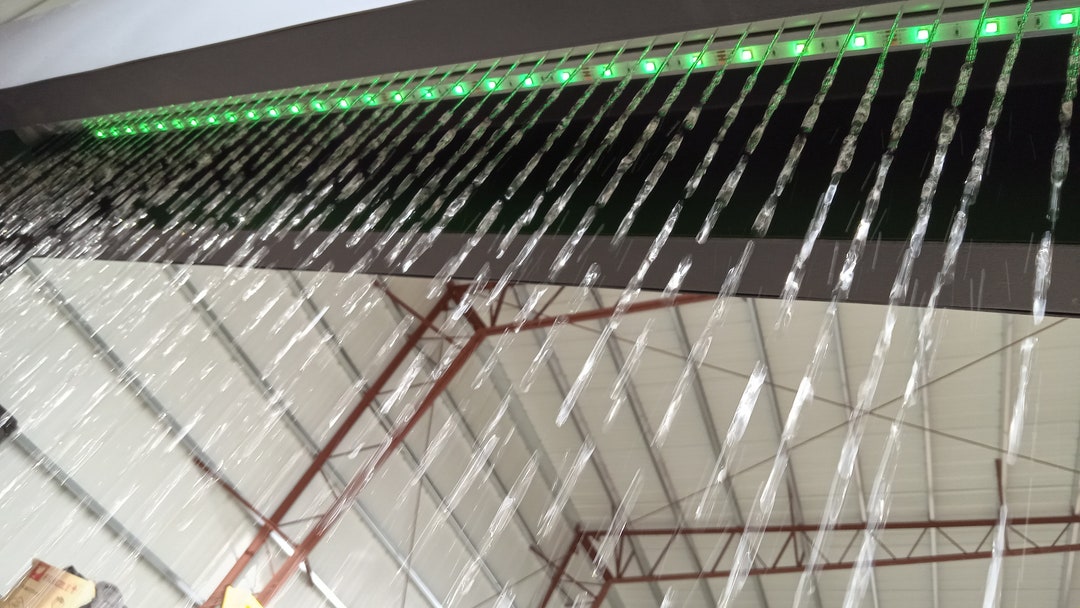 Water Wall Rain Curtain Effect Wall W/ Lights - Etsy