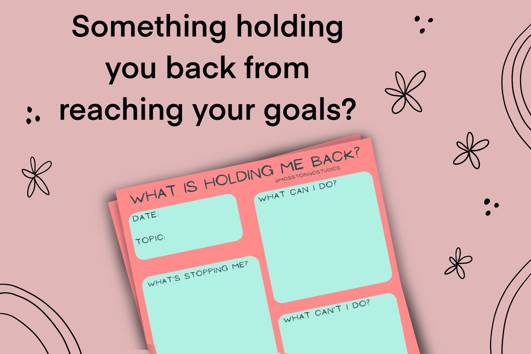 What's Holding Me Back Printable Template for Creative Journalling ...