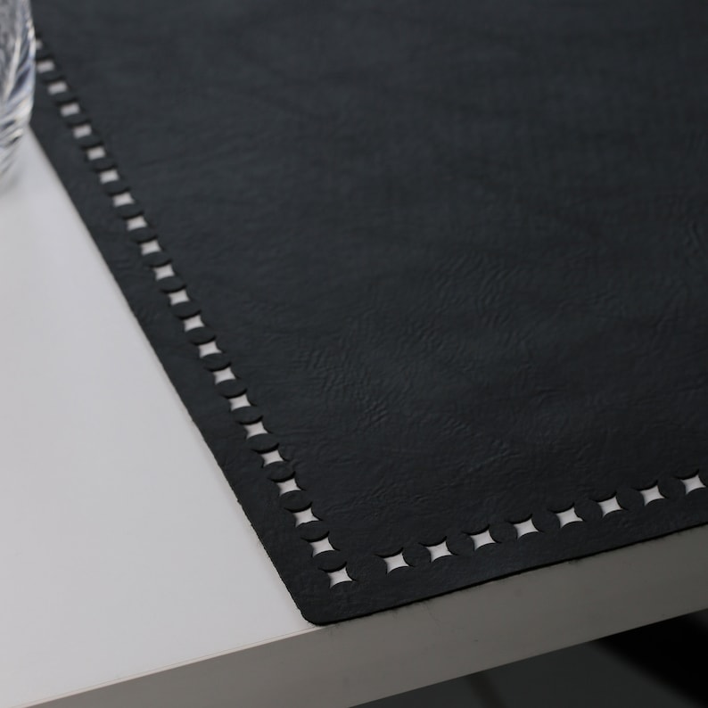 Faux Leather Table Runner, Modern Minimalist Boho Decor - Etsy