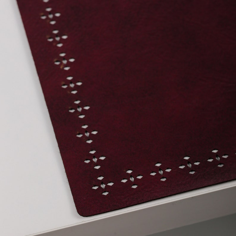 Faux Leather Table Runner, Boho Minimalist Decor - Etsy
