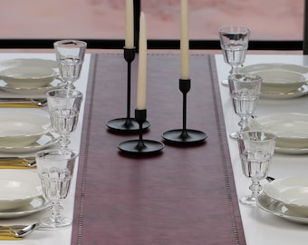 Leather Table Runner | Etsy