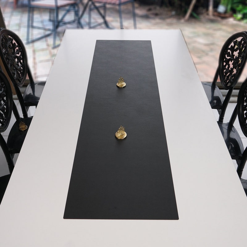 Leather Table Runner - Etsy