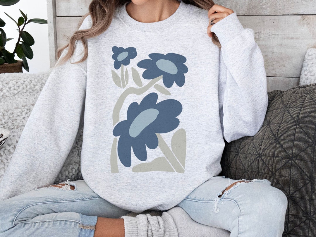 Boho Flower Sweatshirt, Hippie Flower Sweatshirt, Floral Crewneck ...