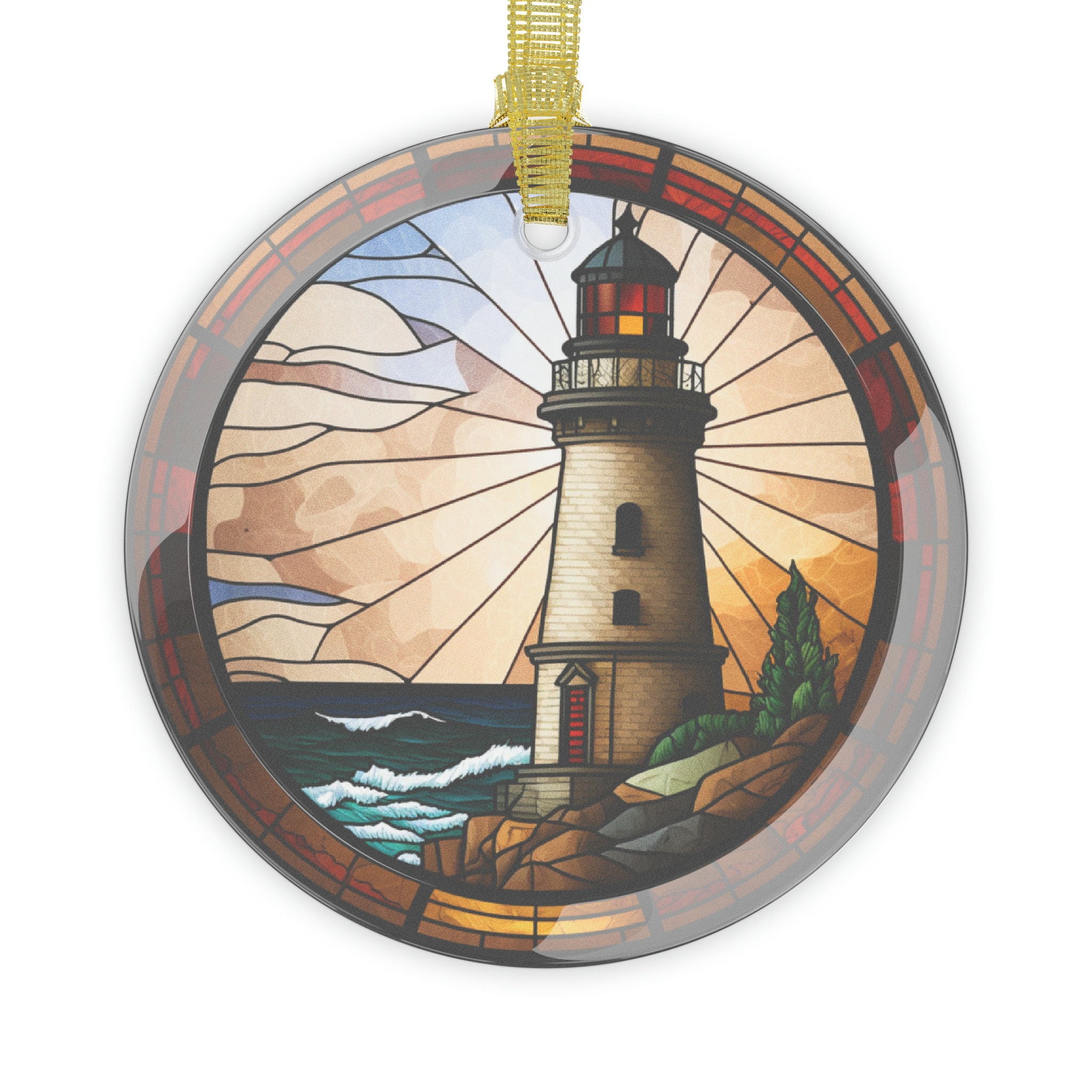 Lighthouse Christmas Ornament, Lighthouse Ornament, Christmas ...