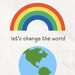Rainbow World Poster - Etsy