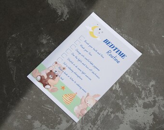 Bedtime Routine Checklist Printable - Etsy