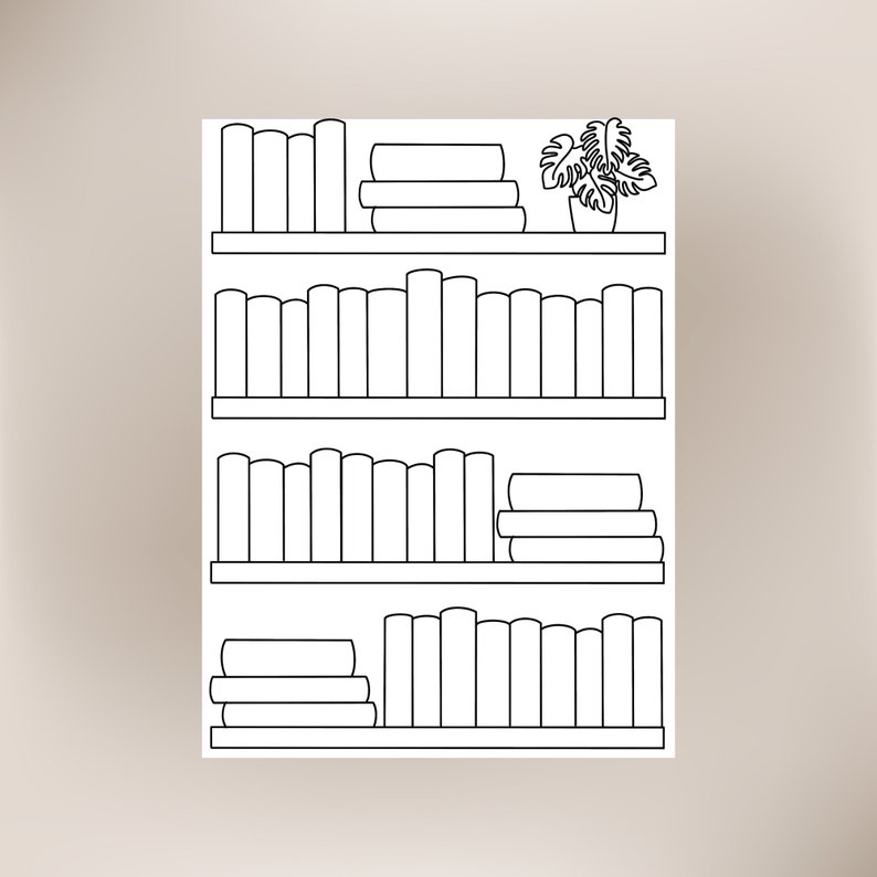 Bookshelf Sticker Sheet, Reading Log, Reading Journal Sticker, Book ...
