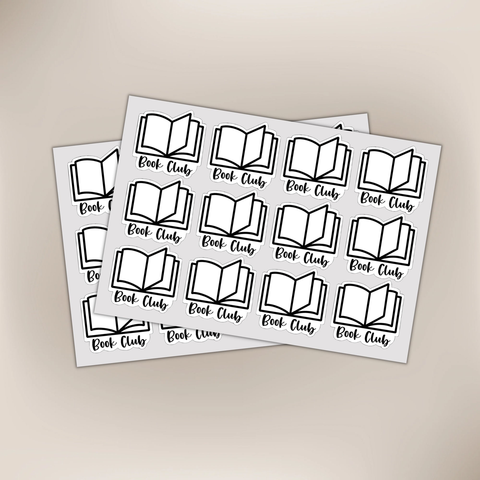 Book Club Sticker Book Journal Sticker Reading Journal Book - Etsy