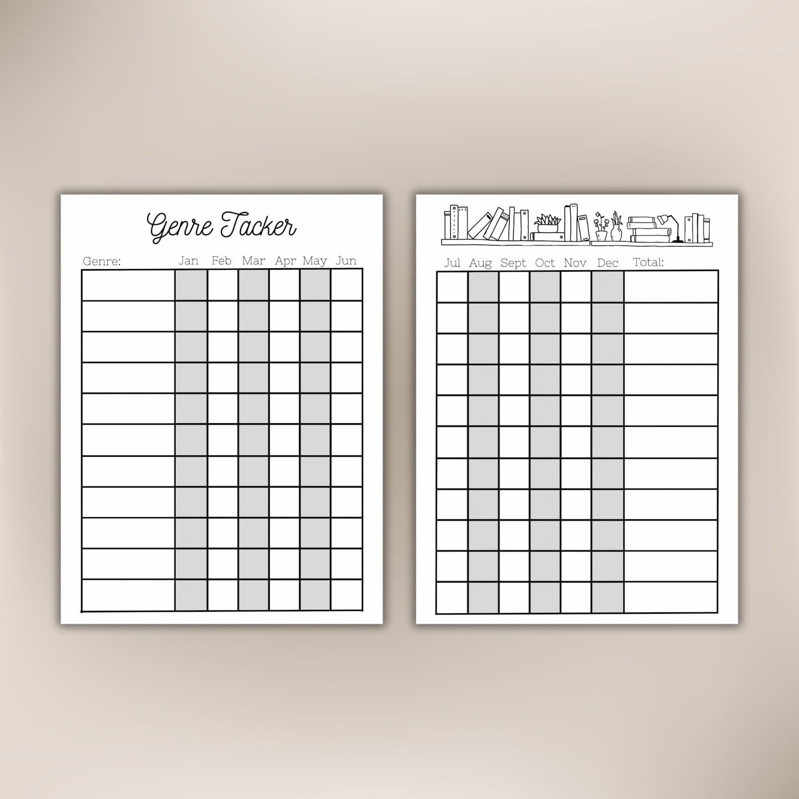 Genre Tracker, Book Journal Sticker, Reading Journal, Book Club ...