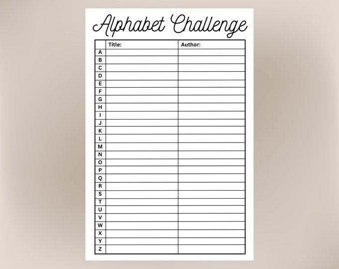 Alphabet Reading Challenge Planner Stickers ABC Reading Planner ...