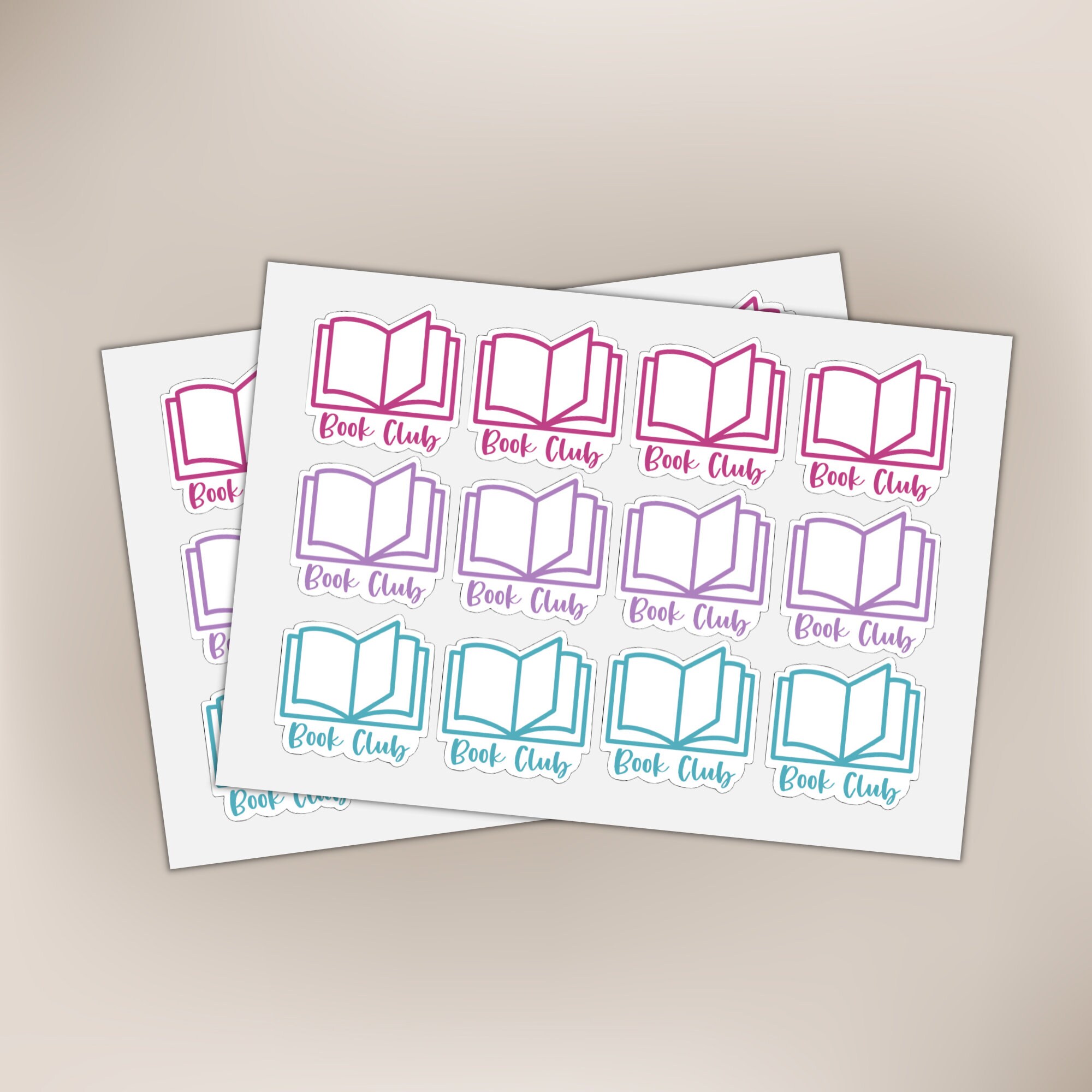 Book Club Sticker Book Journal Sticker Reading Journal Book - Etsy