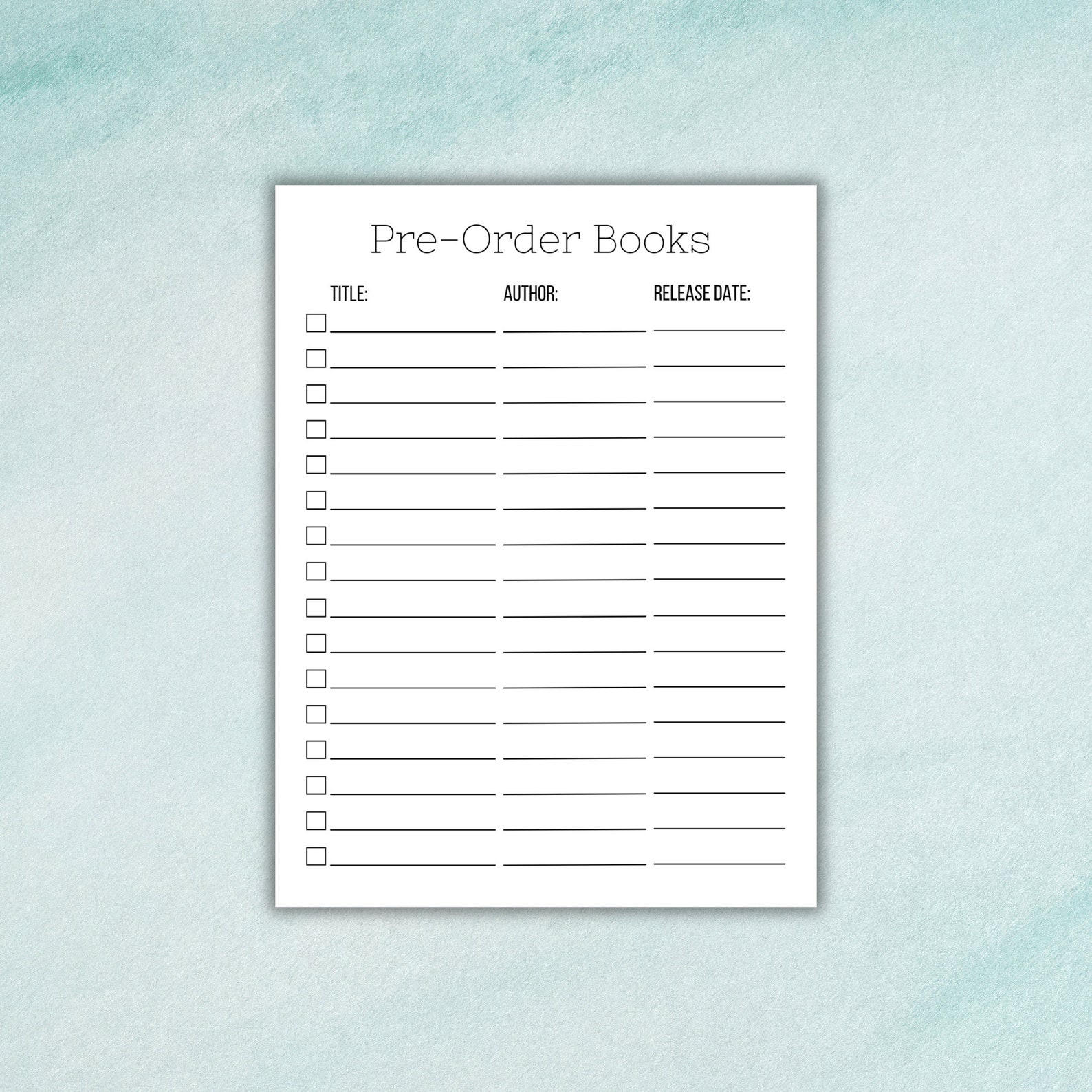 Pre-order List Sticker Sheet Book Journal Sticker Reading - Etsy