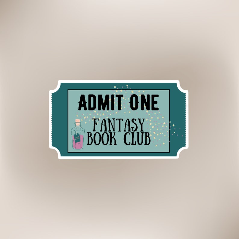 Admit One Ticket Sticker Book Genre Sticker Book Club - Etsy