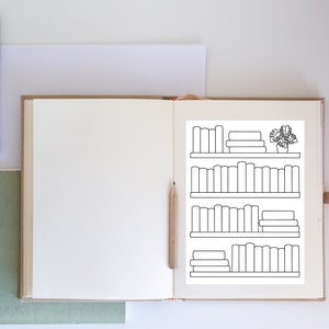 Bookshelf Sticker Sheet, Reading Log, Reading Journal Sticker, Book ...