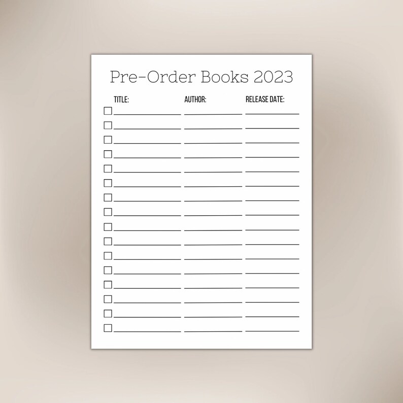 Pre-order List Sticker Sheet Book Journal Sticker Reading - Etsy