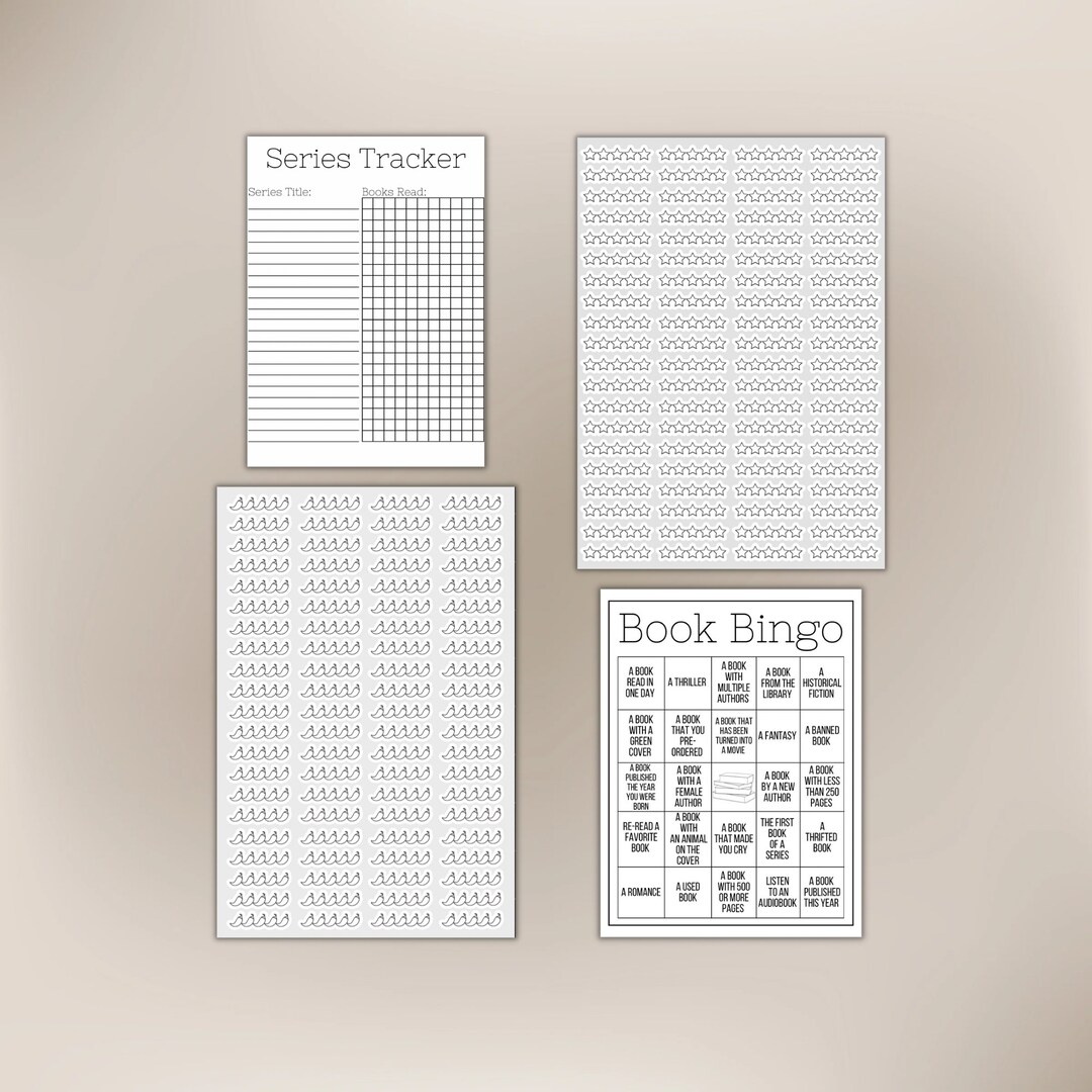 Book Journal Sticker BUNDLE, Book Review Stickers, Reading Journal ...