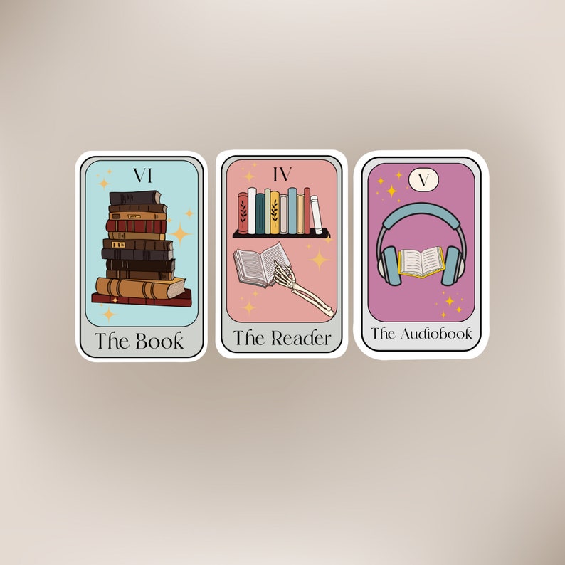 Tarot Card Sticker Book Lover Sticker Book Journal Sticker - Etsy