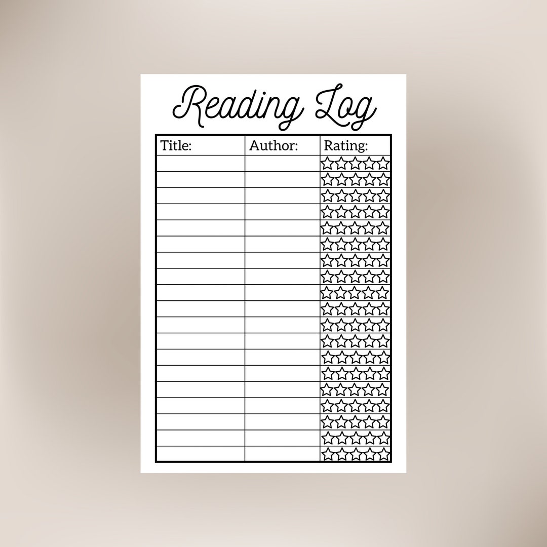Reading Log Sticker Sheet, Book Journal Sticker, Reading Journal, Book ...