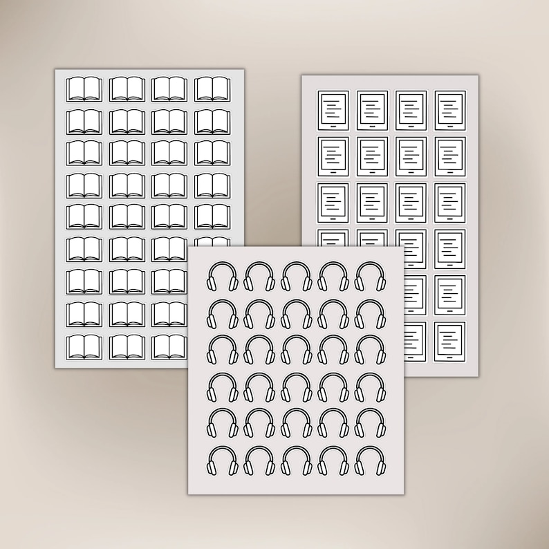 Book Format Sticker Bundle, Book Review Stickers, Reading Journal ...