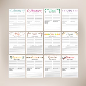 Monthly Wrap up Book Journal Sticker Sheet-set of 12 , Reading Journal ...