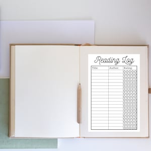 Reading Log Sticker Sheet, Book Journal Sticker, Reading Journal, Book ...