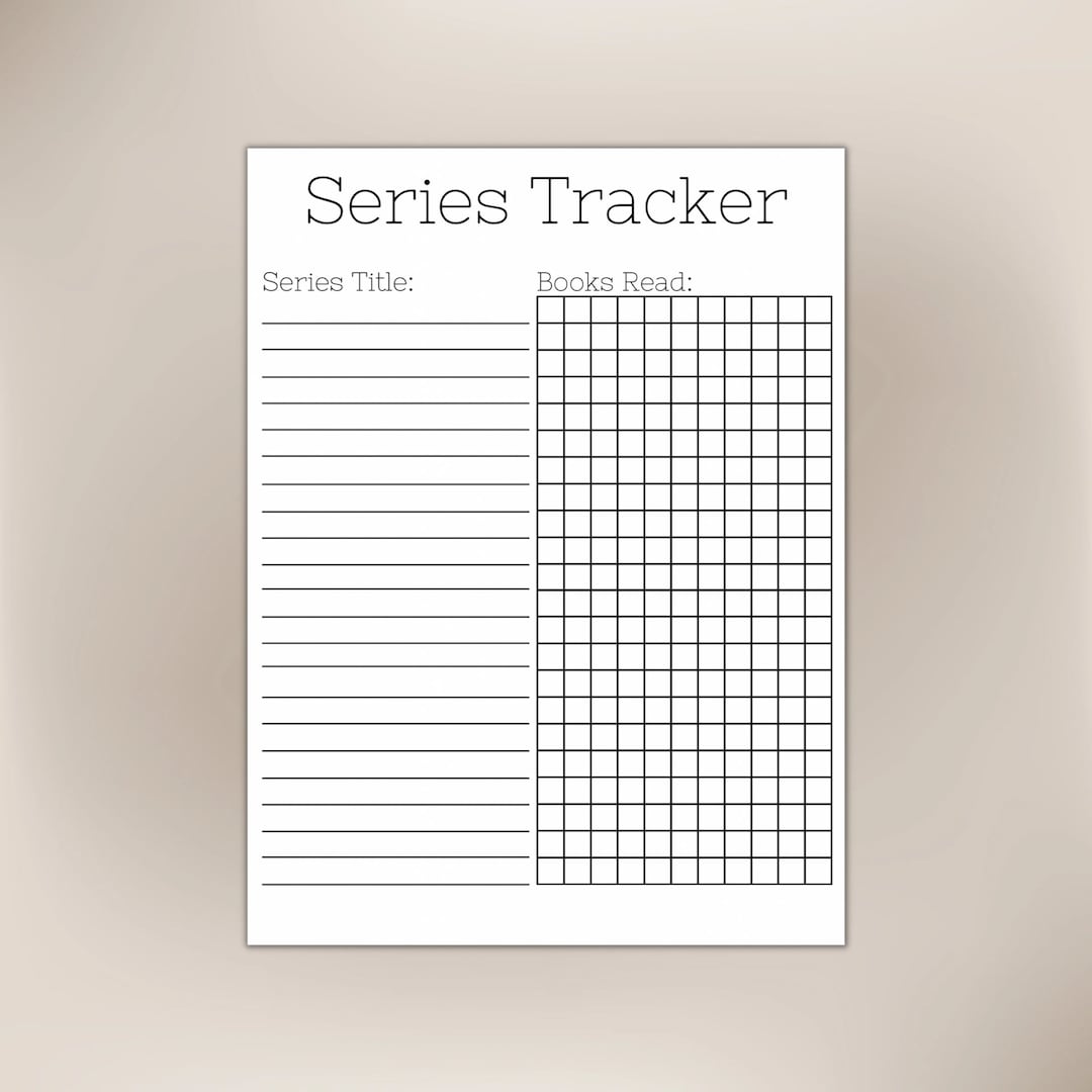 Book Series Tracker Sticker, Book Journal Sticker, Reading Journal ...