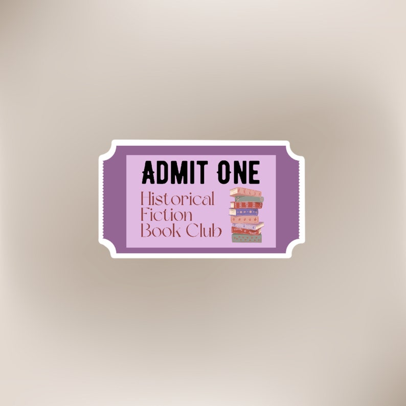 Admit One Ticket Sticker, Book Genre Sticker, Book Club Sticker, Book ...