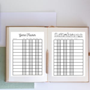 Genre Tracker, Book Journal Sticker, Reading Journal, Book Club ...