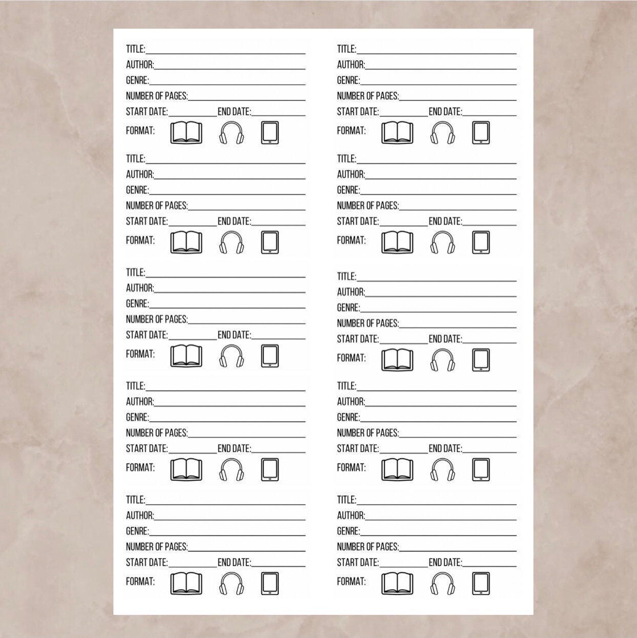 Book Review Sticker, Book Journal Sticker, Genre Tracker, Reading ...