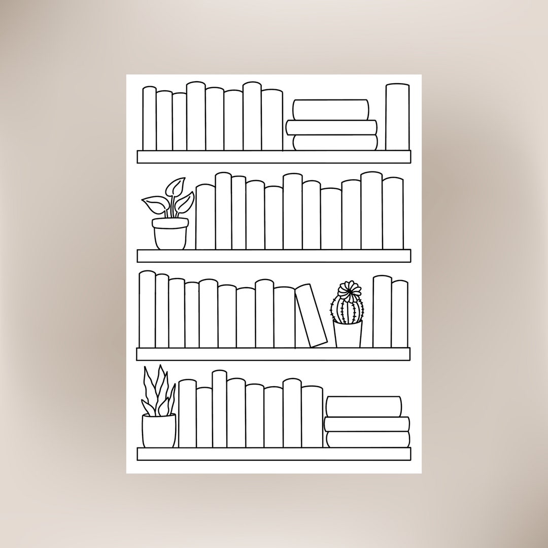 Bookshelf Sticker Sheet, Reading Log, Reading Journal Sticker, Book ...