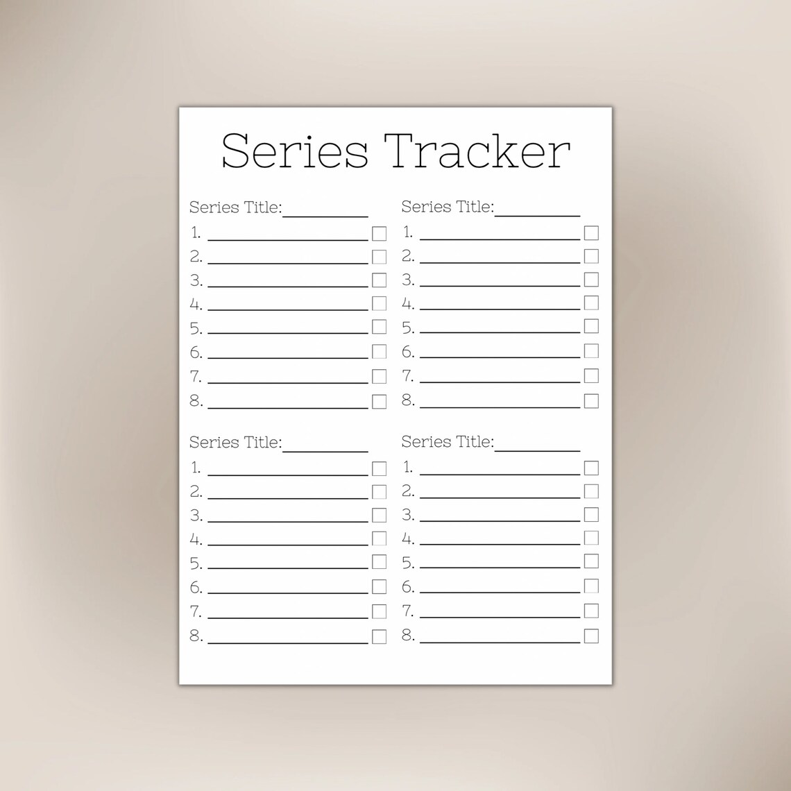 Book Series Tracker Sticker, Book Journal Sticker, Reading Journal ...