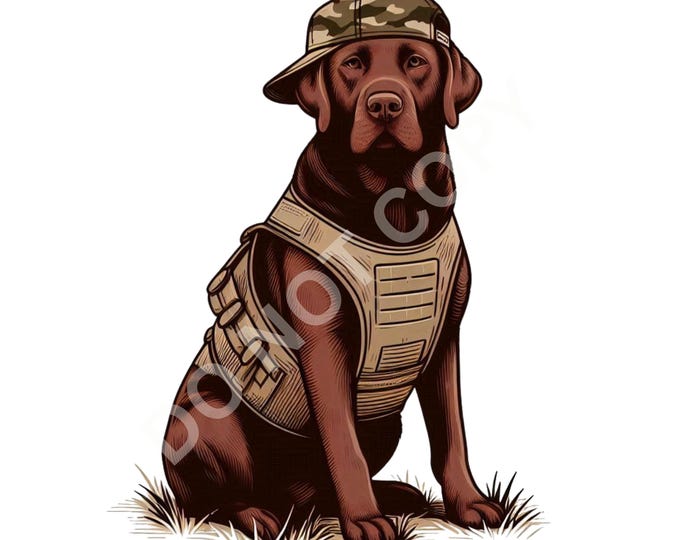 Chocolate Lab Duck Hunting PNG: Camo Dog Clipart (digital Download ...