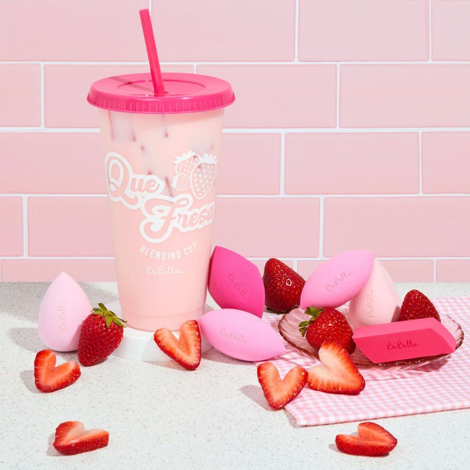 Que Fresa Blending Cup/6 Makeup Sponges 1 Cup. - Etsy