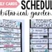Botanical Daily Schedule Cards EDITABLE Visual Display - Etsy