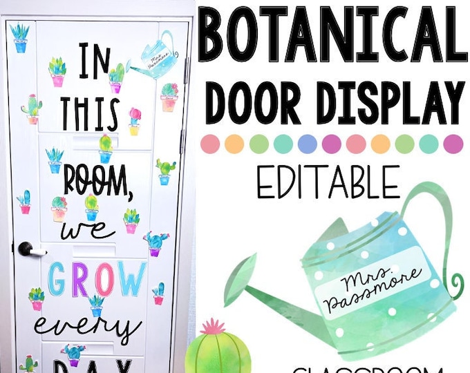 Cactus Classroom Door Display or Bulletin Board EDITABLE Classroom ...