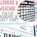 Botanical Pocket Chart Calendar & Flip Calendar and Weather - Etsy