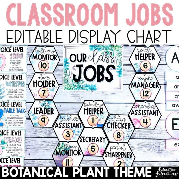 Classroom Jobs Chart - Etsy