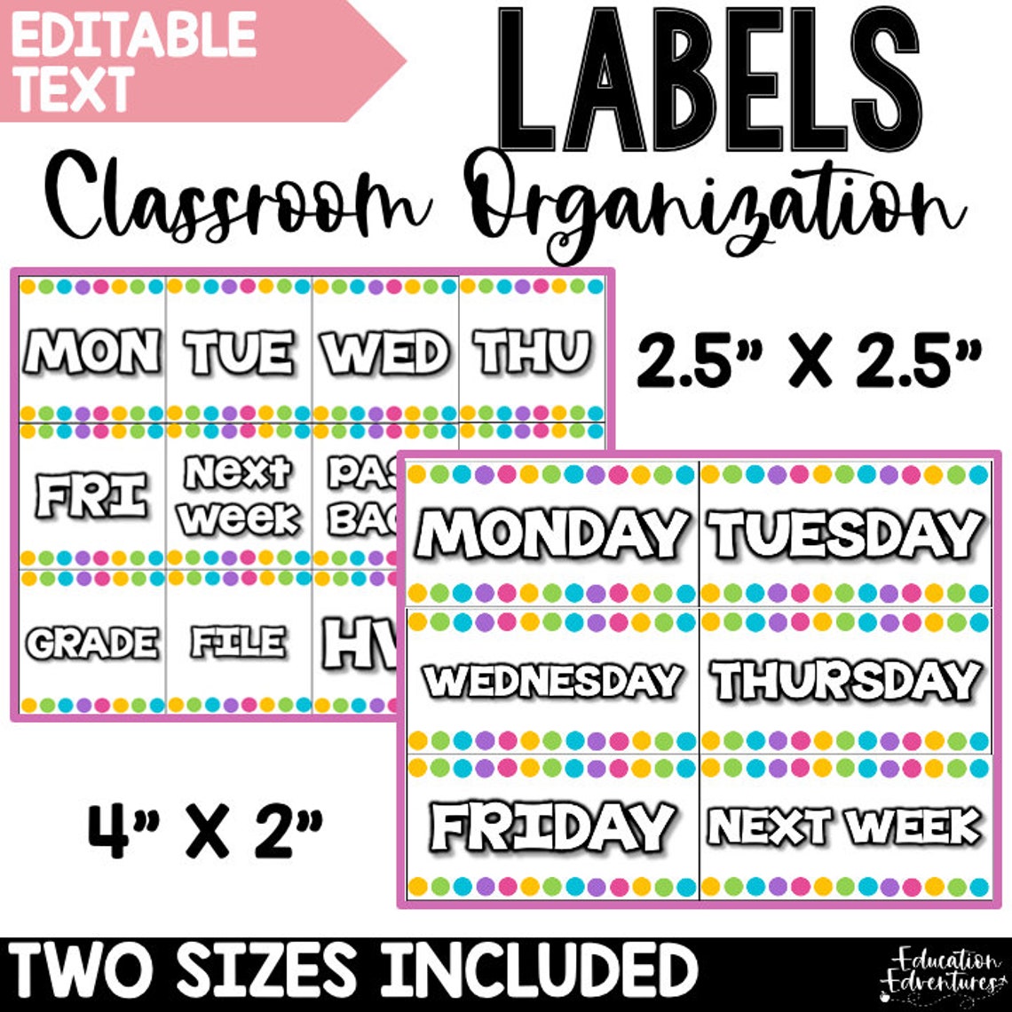 Drawer Organizer Labels L Cart Labels Classroom Organization 6 Styles ...