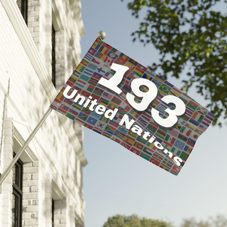 193 United Nations Flag, Travel Milestone, World Traveler, Gift for ...
