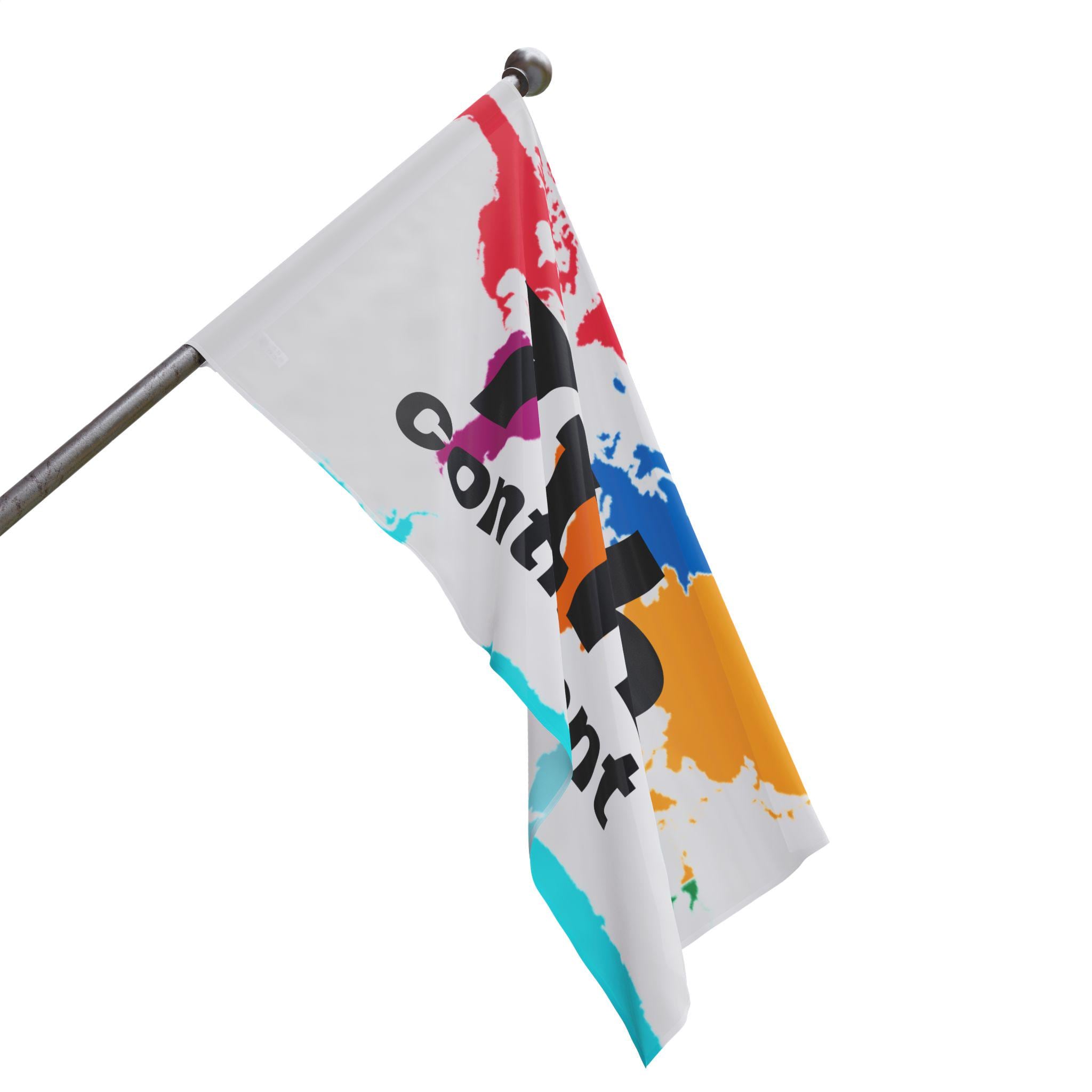 7th Continent Colorful World Map Flag, Travel Milestone Flag, World ...