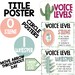 Botanical Voice Level Chart EDITABLE Voice Volume Levels Visual Display ...