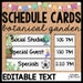 Botanical Daily Schedule Cards EDITABLE Visual Display - Etsy