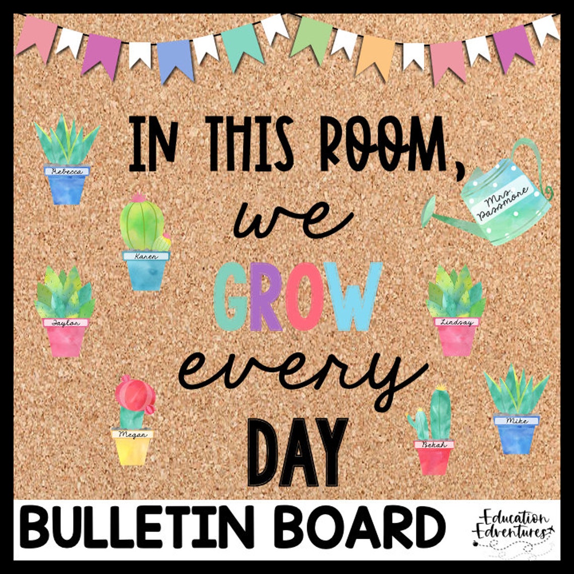 Cactus Classroom Door Display or Bulletin Board EDITABLE - Etsy
