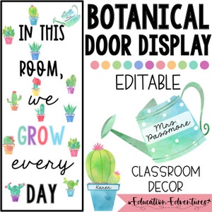 Cactus Classroom Door Display or Bulletin Board EDITABLE Classroom ...