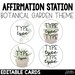 Botanical Affirmation Station EDITABLE | Positive Affirmations ...