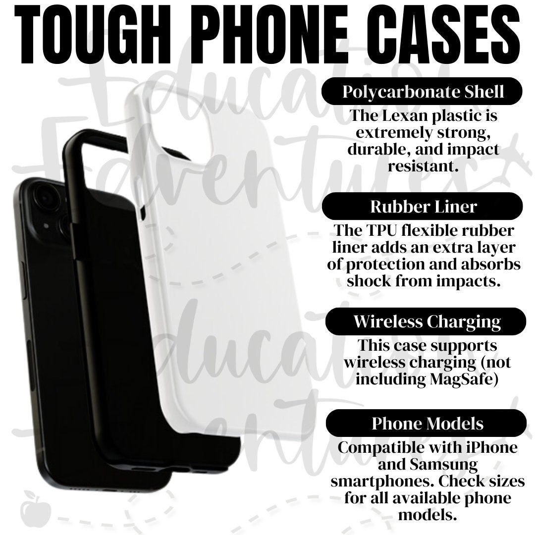 Tough Phone Case Feature Chart, Printify Product Listing for Tough ...