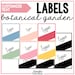 Botanical Classroom Supply Labels EDITABLE | Art Caddy Classroom Decor ...