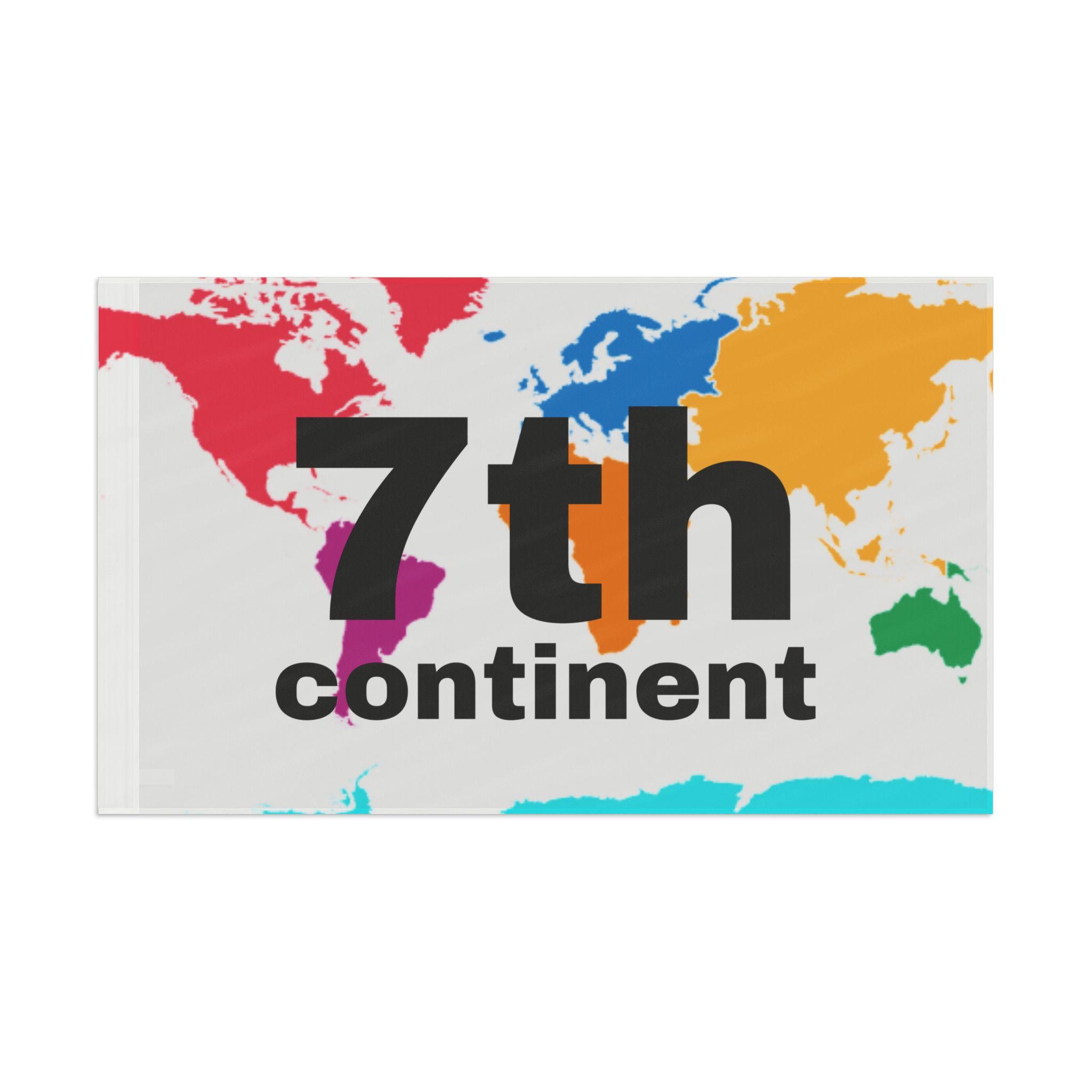 7th Continent Colorful World Map Flag, Travel Milestone Flag, World ...